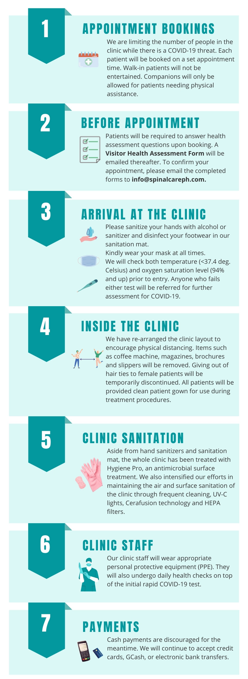 Clinic Guidelines Spinal Care Chiropractic | 917 842 6160