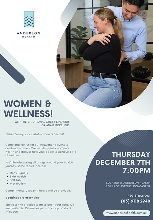 Workshops at Anderson Health Chiropractic & Osteopathy